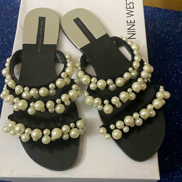 Zara | Shoes | Zara Pearl Slides Flats | Poshmark